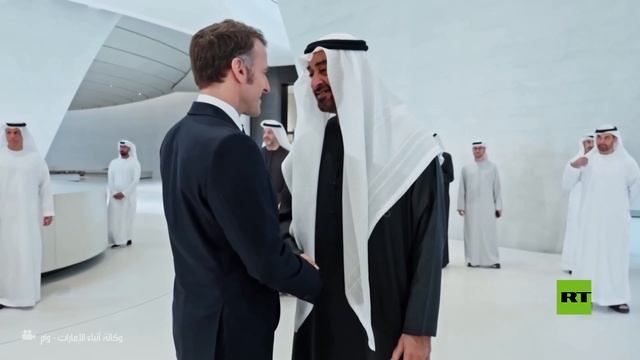 مشاهد من استقبال إيمانويل ماكرون في أبوظبي