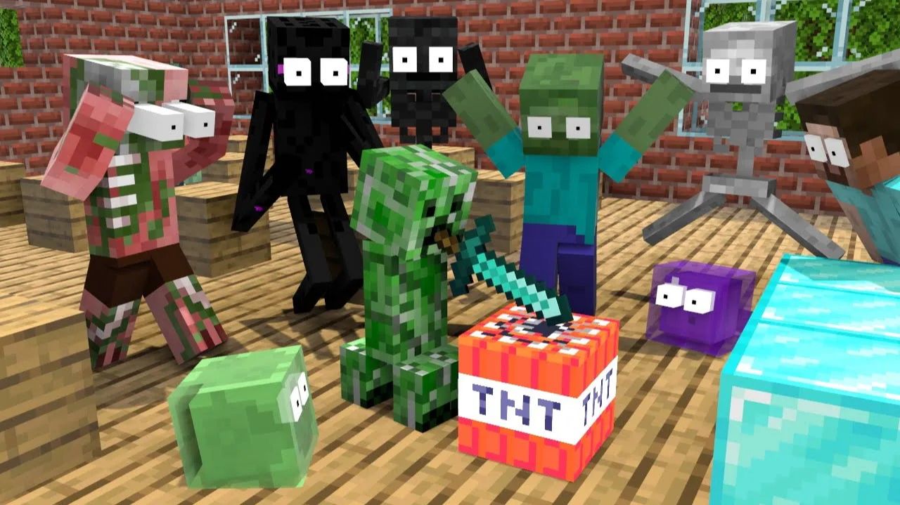 Херобрину нужна помощь от Мистера Биста (анимация майнкрафта)