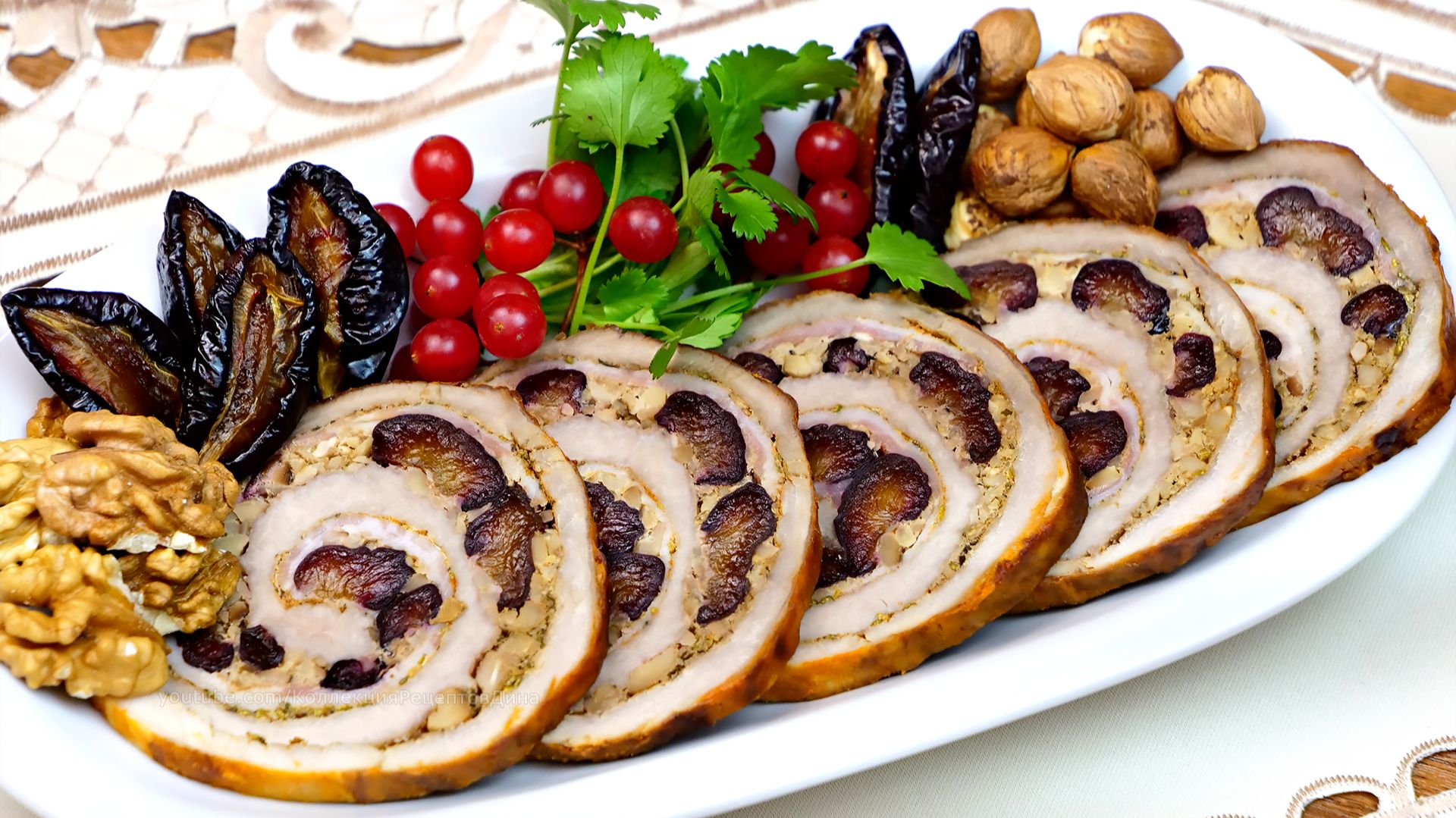 🌟 Мясной Рулет с Черносливом и Орехами! 2 в 1 🌟 Горячее блюдо и закуска на праздничный стол 🌟