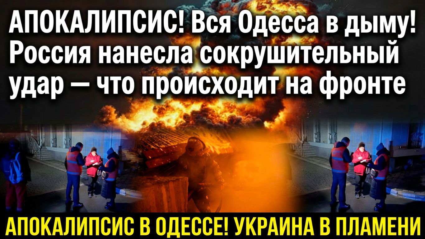 🔥 АПОКАЛИПСИС В ОДЕССЕ! УКРАИНА В ПЛАМЕНИ! Вся Одесса в дыму после сокрушительного удара России!