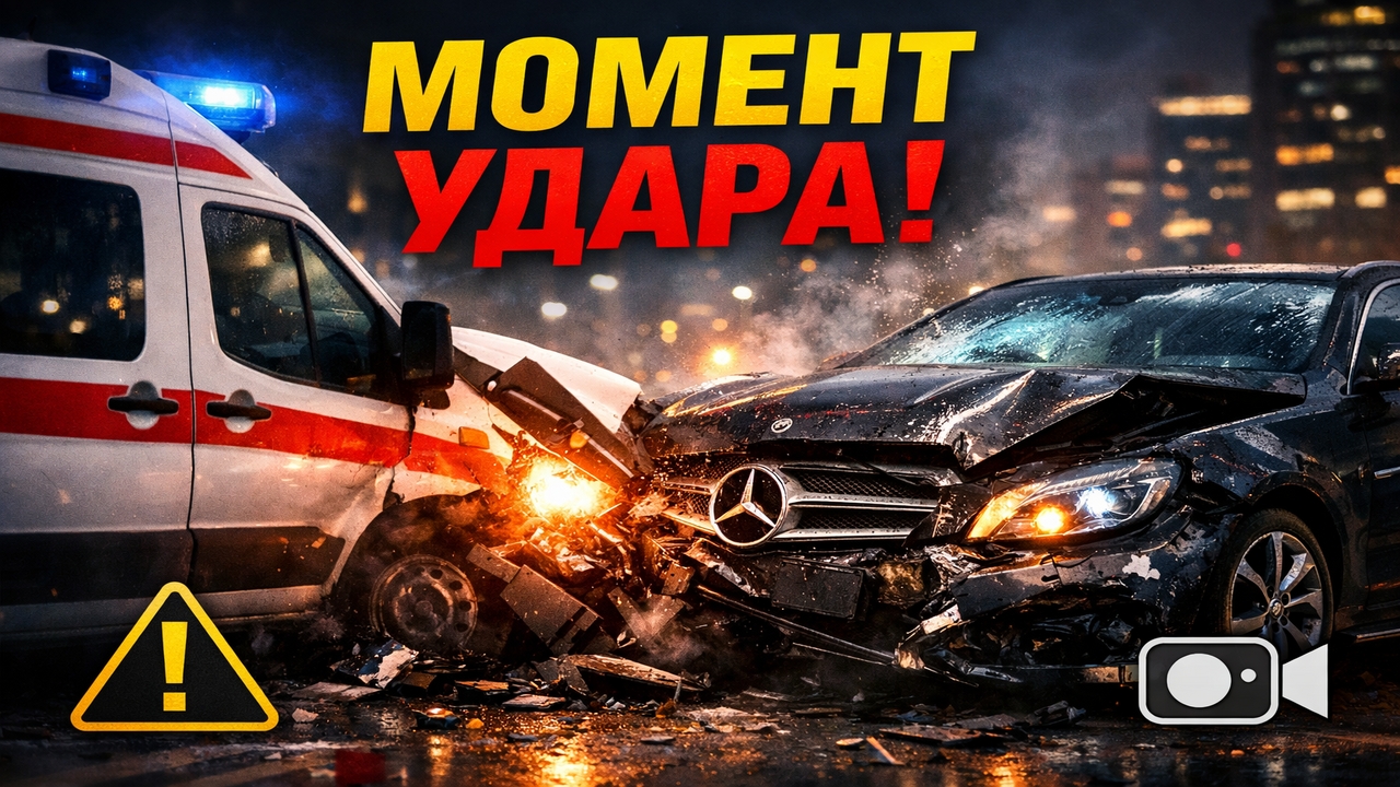 ДТП в Москве: Скорая и Mercedes столкнулись на перекрёстке — пятеро пострадавших