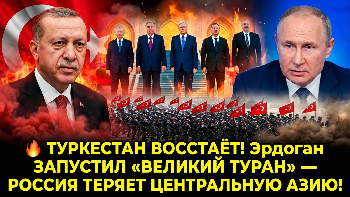 🔥 ТУРКЕСТАН ВОССТАЁТ! Эрдоган ЗАПУСТИЛ «ВЕЛИКИЙ ТУРАН» — РОССИЯ ТЕРЯЕТ ЦЕНТРАЛЬНУЮ АЗИЮ!
