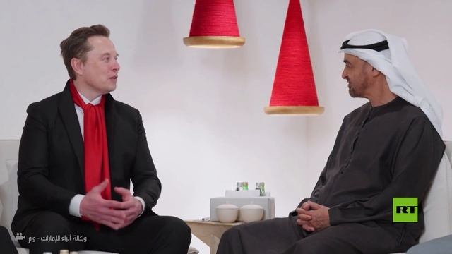 مشاهد للقاء الشيخ محمد بن زايد آل نهيان بـ إيلون ماسك في أبوظبي