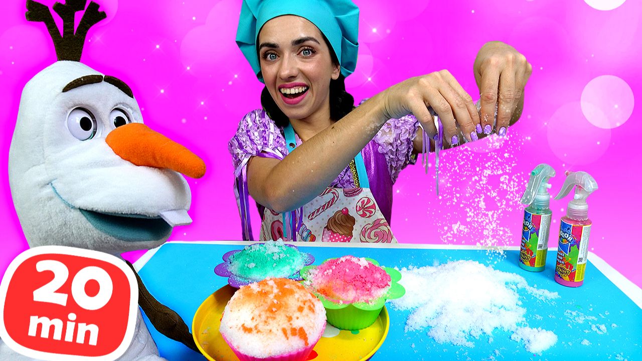 Волшебная Кухня Холодного Сердца! Готовим с Анной и Эльзой! ❄️👩Готовлю игрушкам! 🍳
