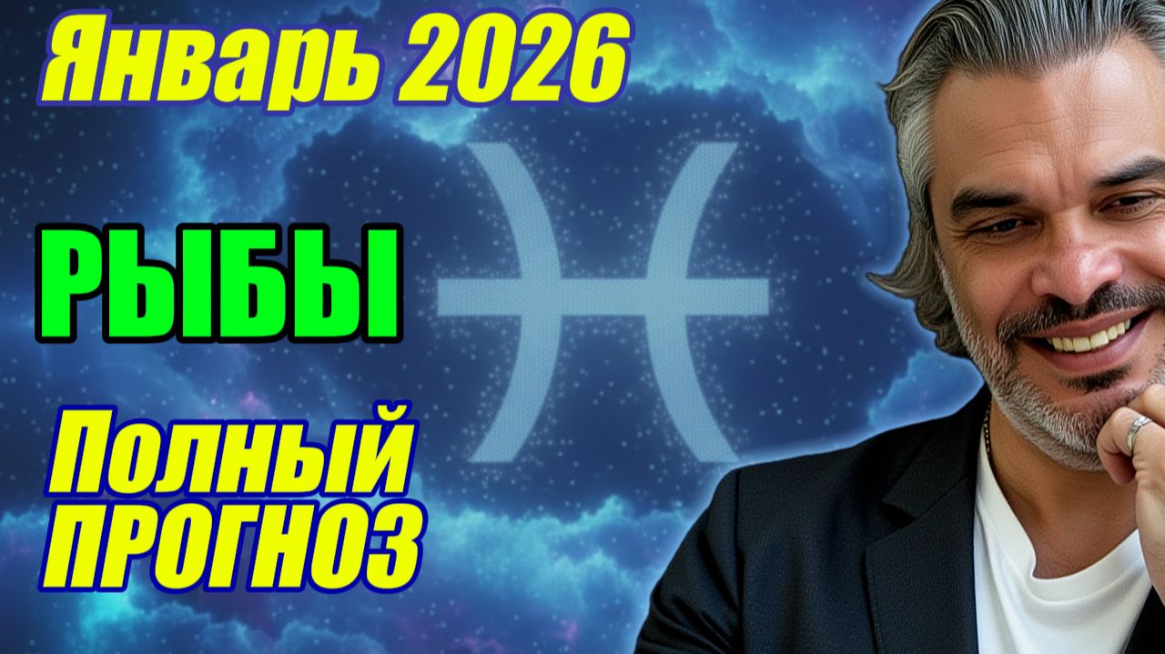 Полный прогноз для Рыб на январь 2026 — по домам и фазам Луны