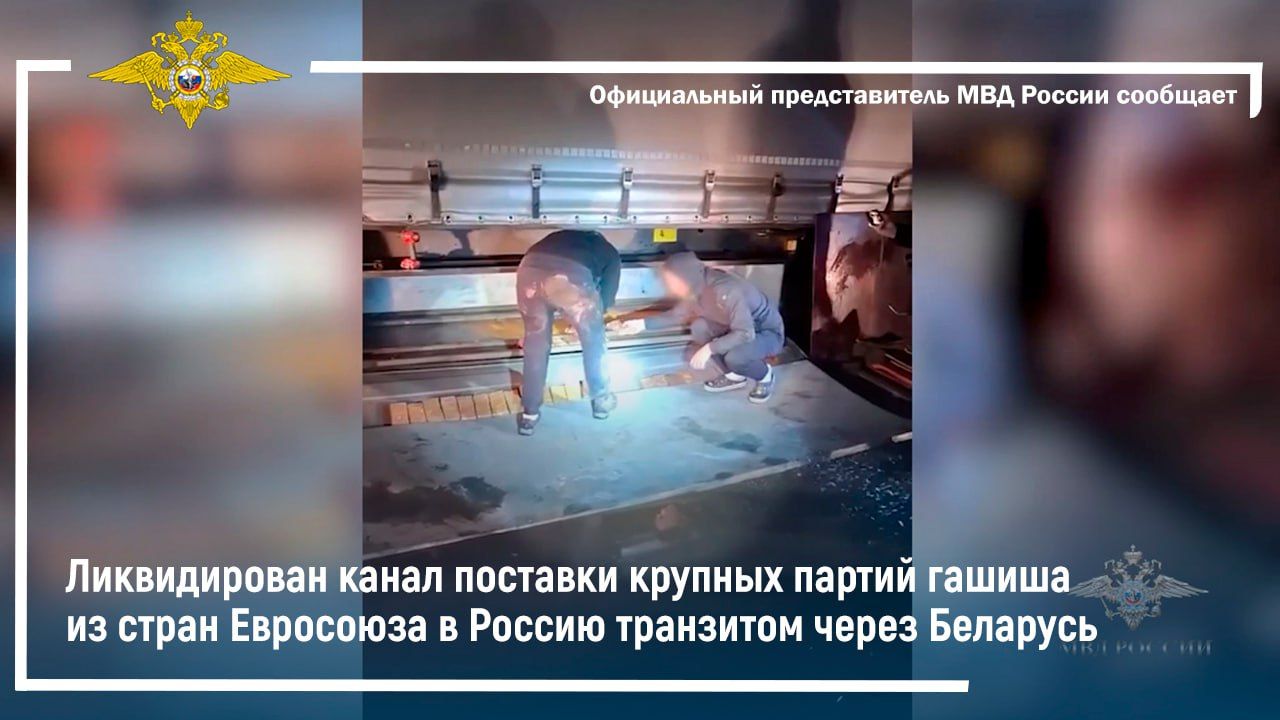 Ликвидирован канал поставки гашиша из стран Евросоюза в Россию транзитом через Беларусь