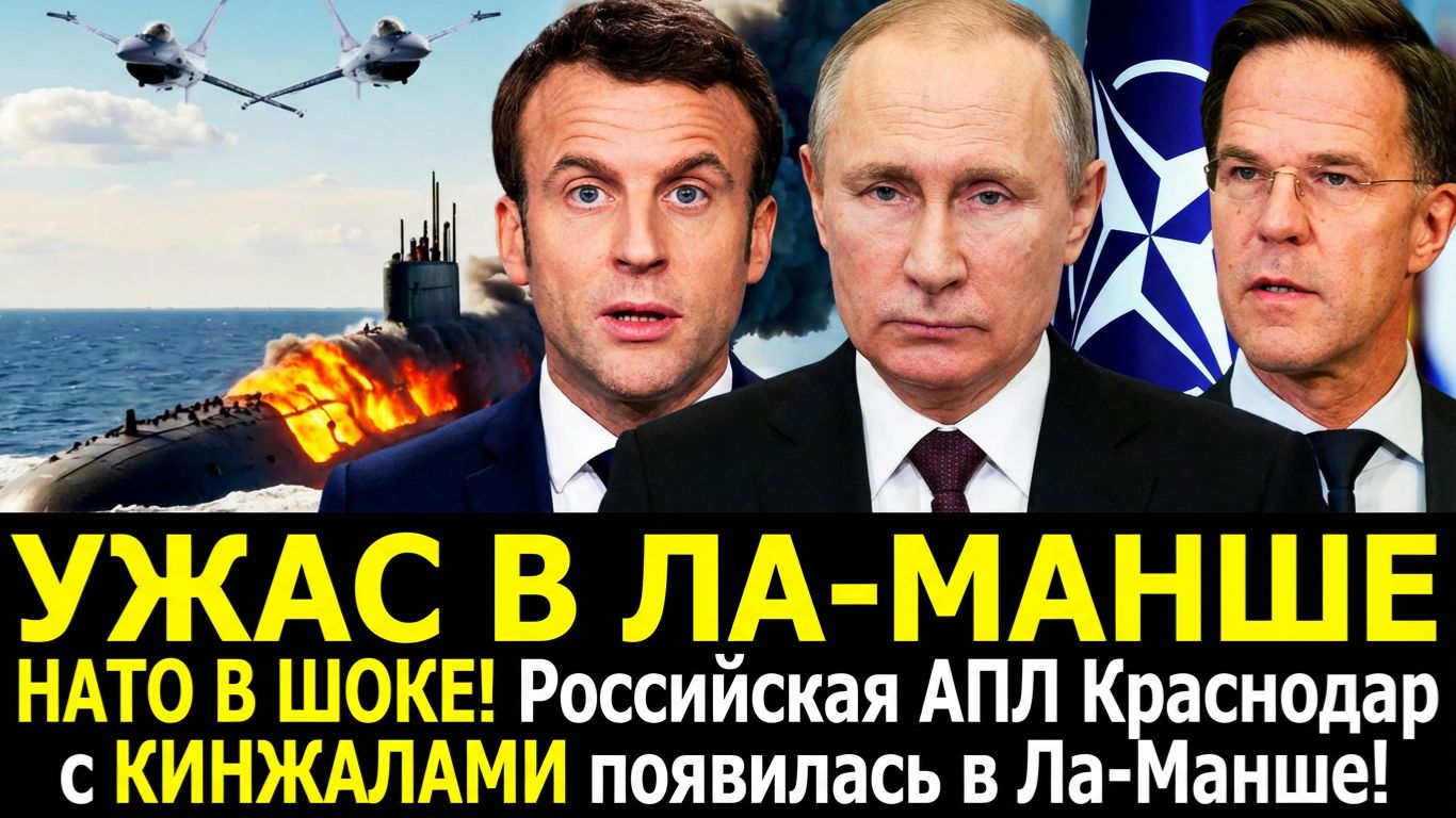 УЖАС В ЛА-МАНШЕ "НАТО В ШОКЕ!" Российская АПЛ "Краснодар с КИНЖАЛАМИ" появилась в Ла-Манше!