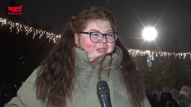 ёлка зажигает огни