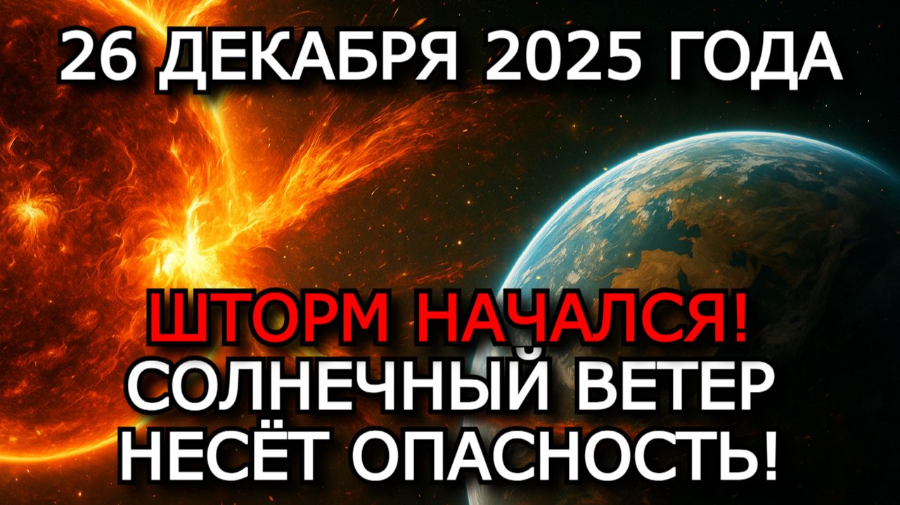 МАГНИТНЫЕ БУРИ 26 ДЕКАБРЯ 2025 — СОЛНЕЧНЫЙ УДАР ГЛОБАЛЬНОГО УРОВНЯ ⚠️