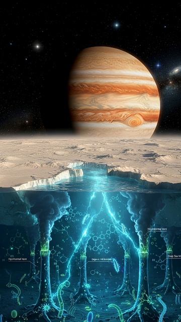 Европа — луна Юпитера, где может быть жизнь!