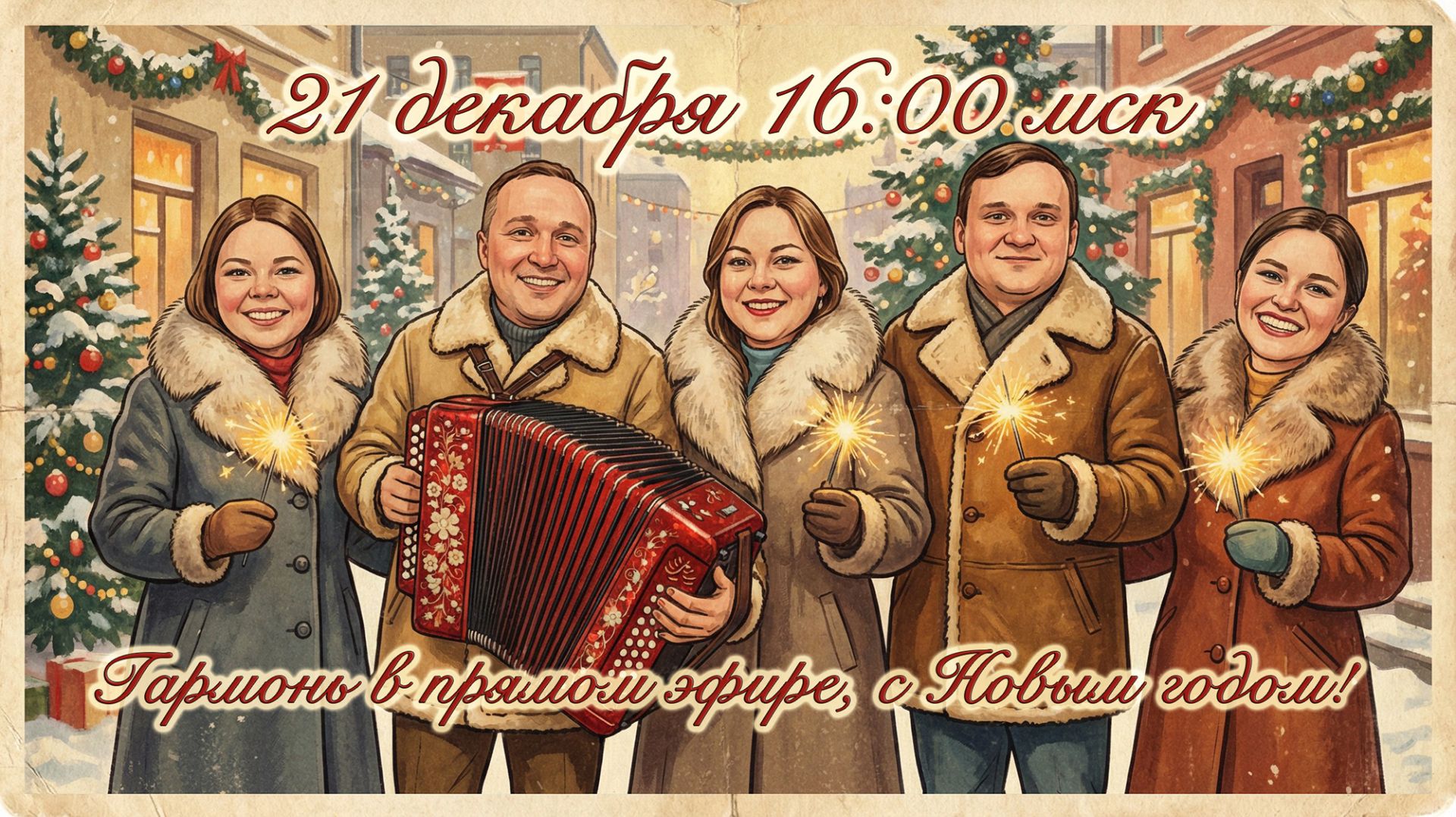 Гармонь в прямом эфире, с Новым годом! (40) – ансамбль ПТАШИЦА