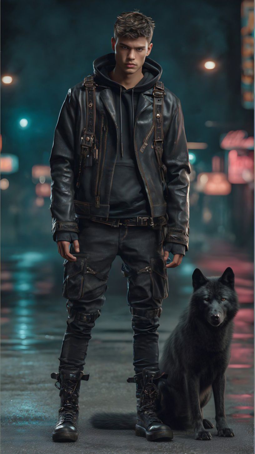 Креативный AI контент для мужского аромата BlackWolf