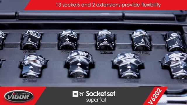 Vigor V6202 набор головок с трещоткой