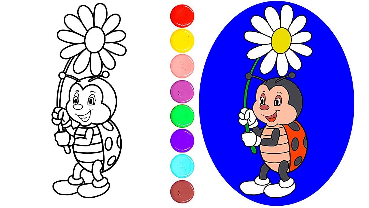 Как нарисовать божью коровку 🐞 Рисование и раскраска для детей