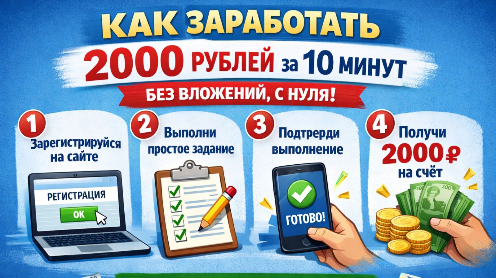 Как поднять 2К за 10 минут с полного нуля