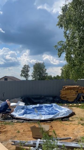 Сборка каркасного бассейна