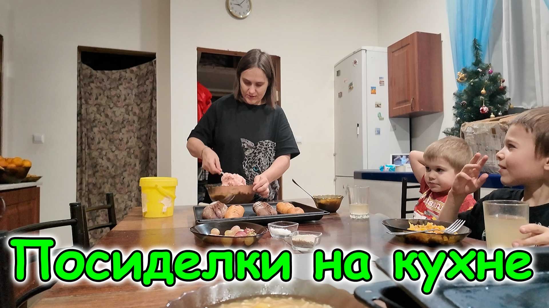 Готовлю и болтаем с детьми на кухне. Милое общение. Что купили. (12.25г.) Семья Бровченко.