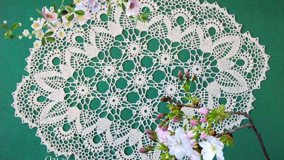 АЖУРНАЯ ОВАЛЬНАЯ САЛФЕТКА. ЧАСТЬ 4