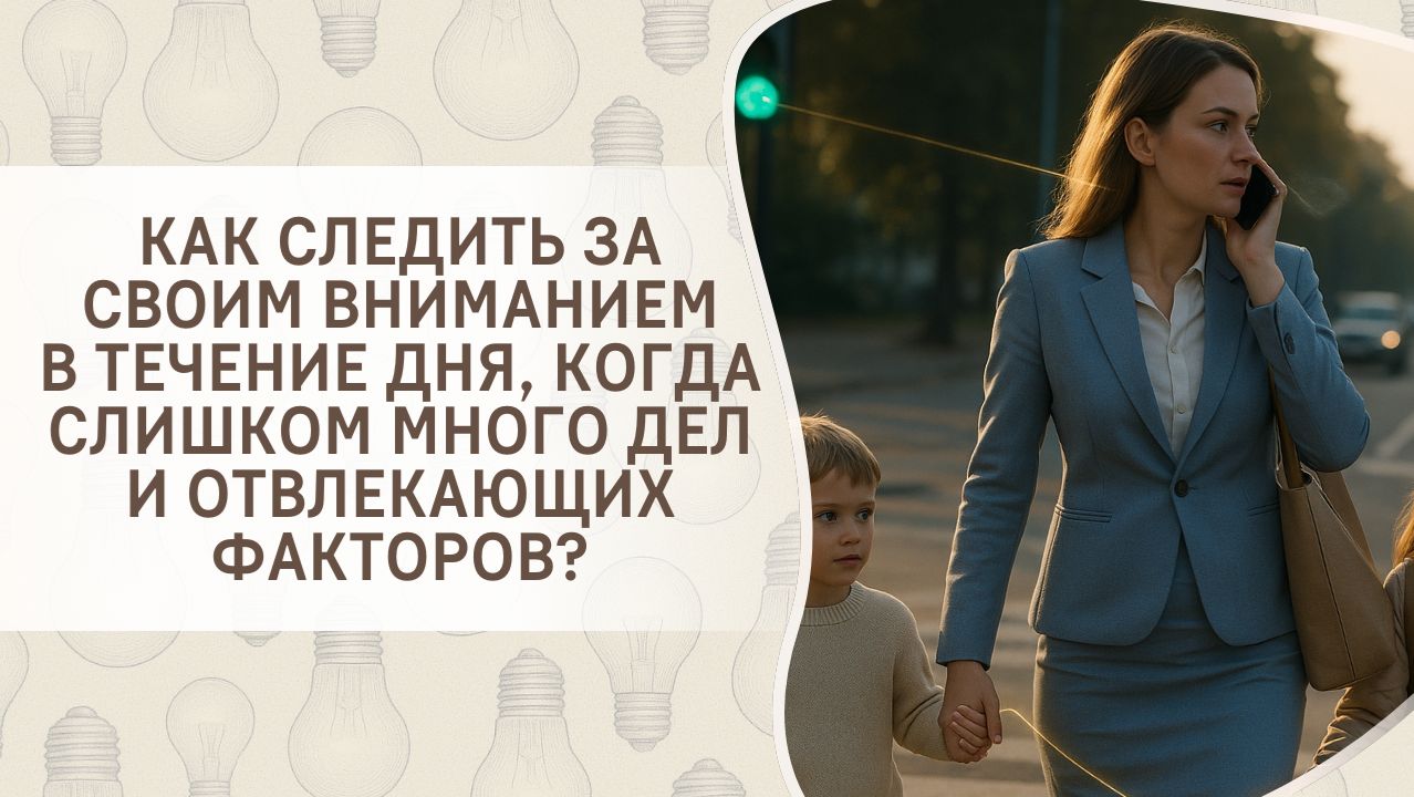 Как следить за своим вниманием в течение дня, когда слишком много дел и отвлекающих факторов?