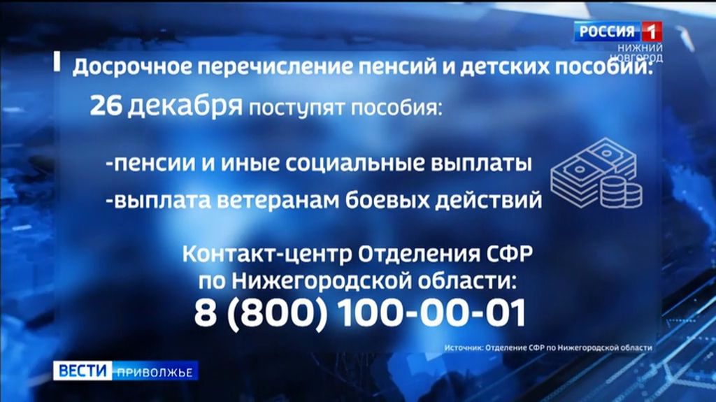 Нижегородцам досрочно перечислят детские пособия и пенсии