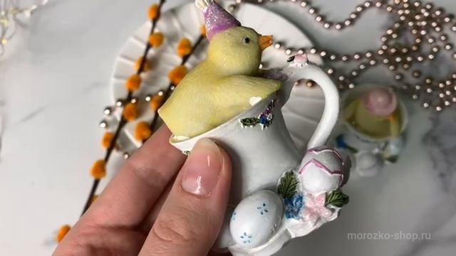 Подвесные украшения ЦЫПЛЯТА ТАЦЦИ, полистоун, 8 см, 2 шт., MCE40062-набор