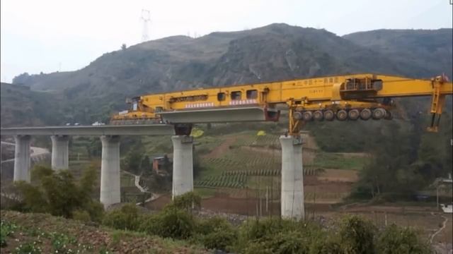 Машина для прокладки мостовых балок