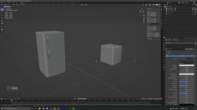 14. UV Unwrapping The Stove And Fridge
