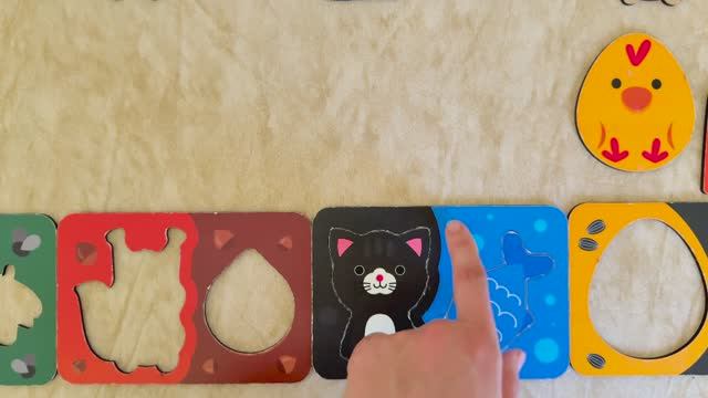 В мире животных пазл для малышей развивающий мультфильм