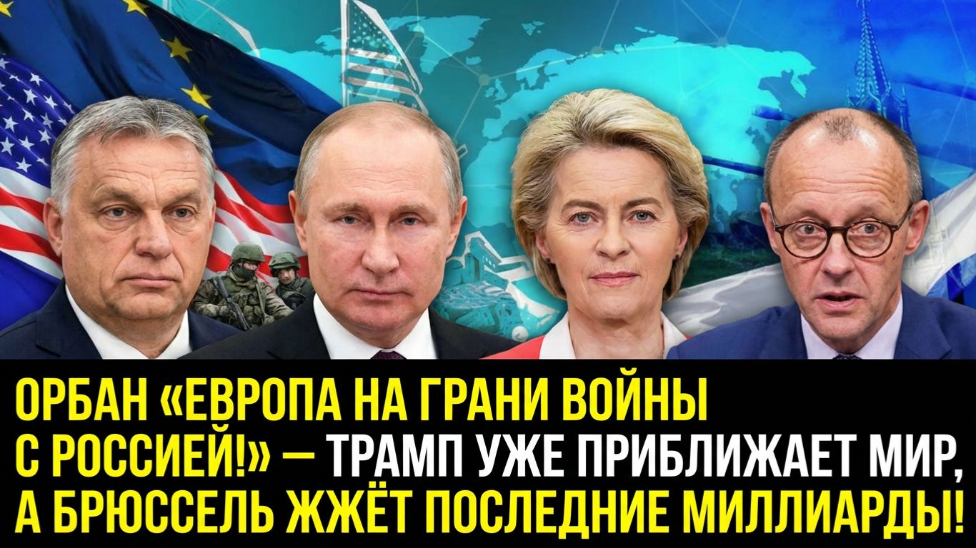 ОРБАН «ЕВРОПА НА ГРАНИ ВОЙНЫ С РОССИЕЙ!» — ТРАМП УЖЕ ПРИБЛИЖАЕТ МИР, А БРЮССЕЛЬ ЖЖЁТ МИЛЛИАРДЫ!