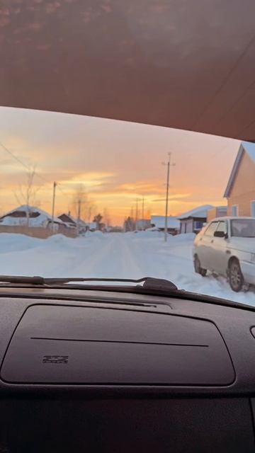 Зимний закат в Сибирской глубинке..