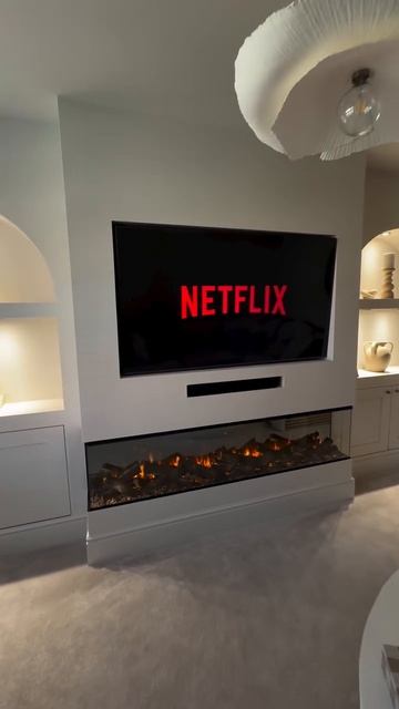 Модный электрический трехсторонний камин