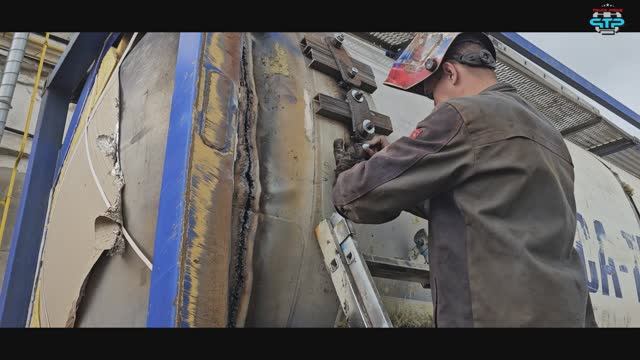 Как востановить цистерну после ДТП - танк контейнер - ремонт рамы