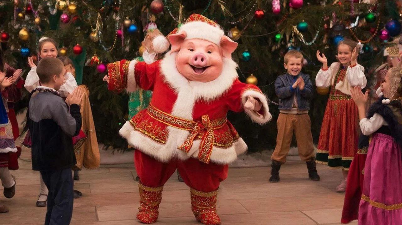 Хрюк на ёлке. Сказка.
