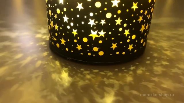 Декоративный светильник СТЕЛЛАТА, стекло, тёплые белые LED-огни, 12 см, батарейки, ABR715440