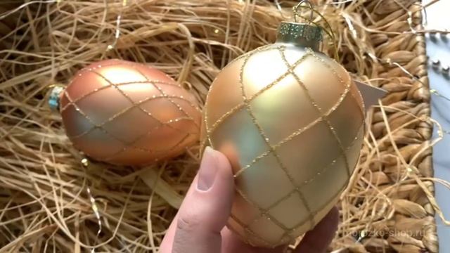 Подвесные украшения - яйца МАЛЬЯ ШИНТИЛАНТЕ, стекло, 10 см, 2 шт., PE50004-набор