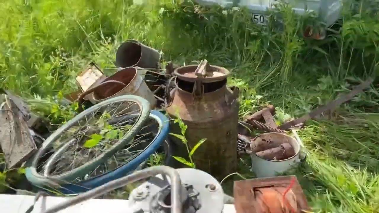 Игрушки СССР и куча меди на огромной деревенской свалке! #металлокоп    #копметаллолома #копарь