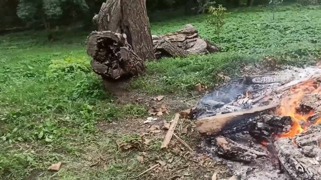 18-20 сентября 2025г. Продолжаю строить стенку. Сожгла свой дом)