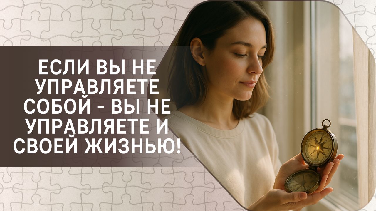 Если вы не управляете собой - вы не управляете и своей жизнью!