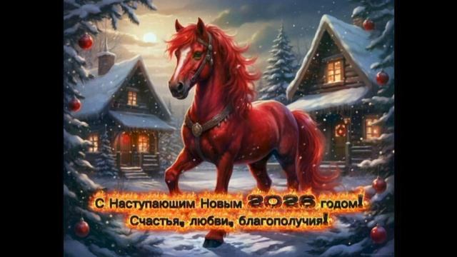 Новогоднее поздравление елочка снежинка 2026