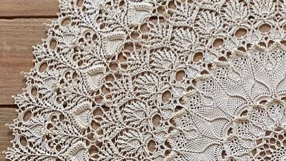 МК по вязанию салфетки Эфир. Часть 3. Ряд 9