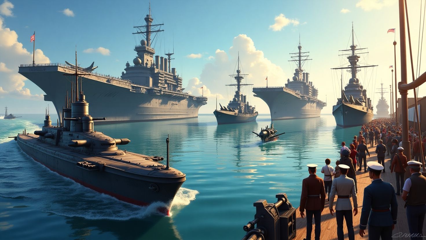 Ребенок открывает контейнеры...мир кораблей