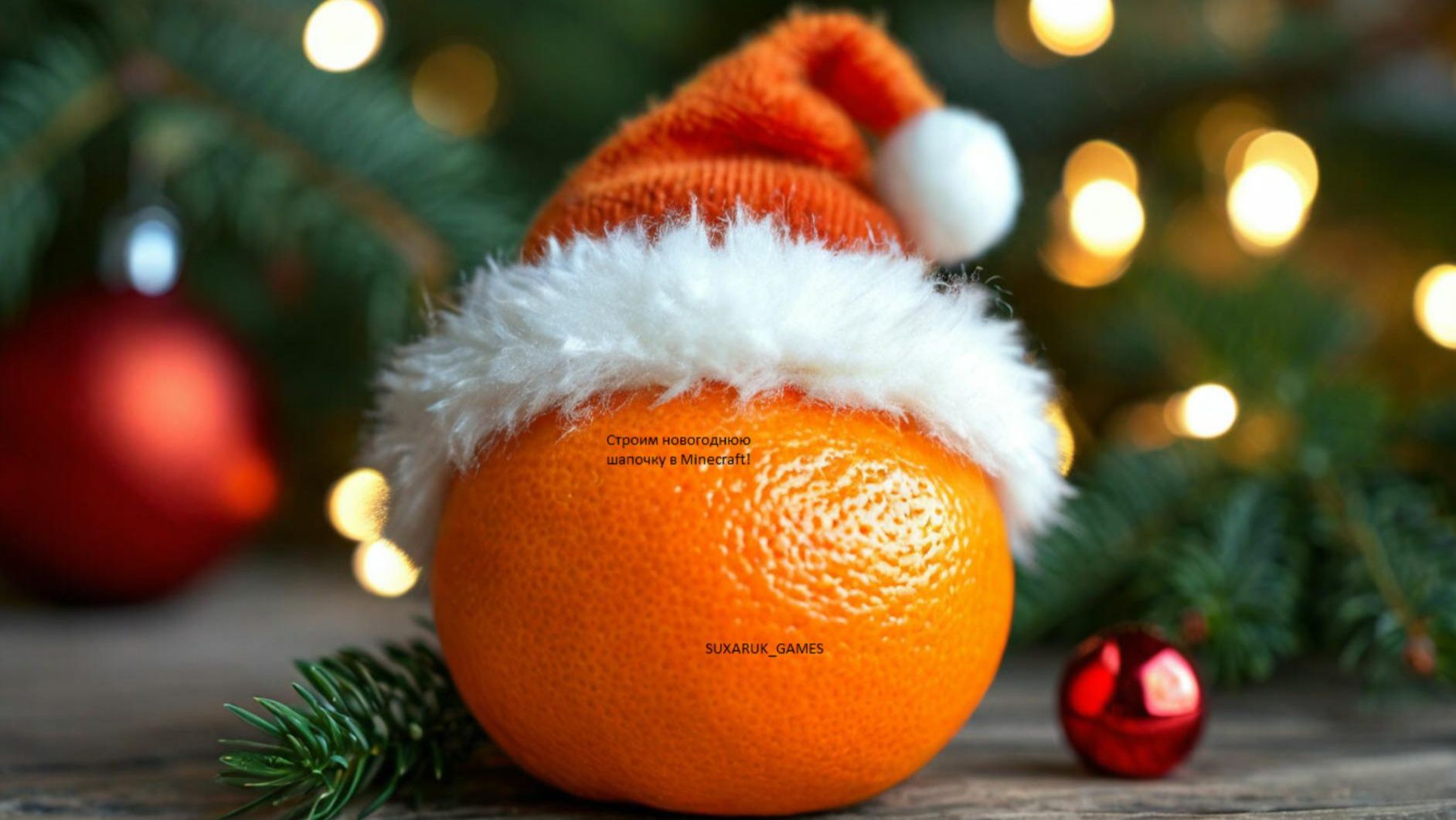 СТРОИМ НОВОГОДНЮЮ ШАПОЧКУ В MINECRAFT!
