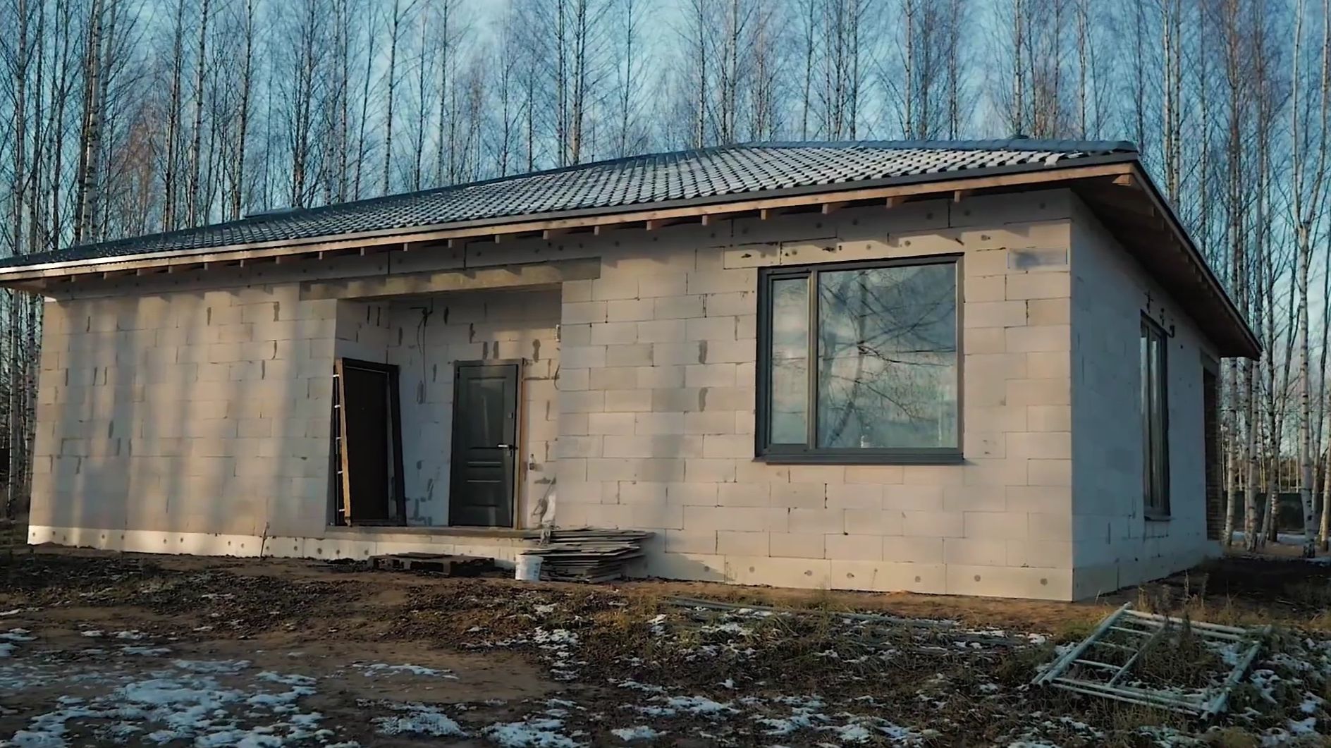 Обзор дома 150 м2 из газобетона Часть 1: от идеи до готовности. #дом #стройка #тстн