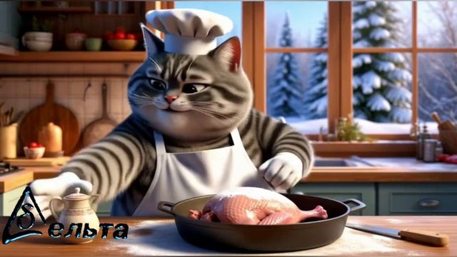 Рецепты от кота-Маркиза. Утка с яблоками и сухофруктами.