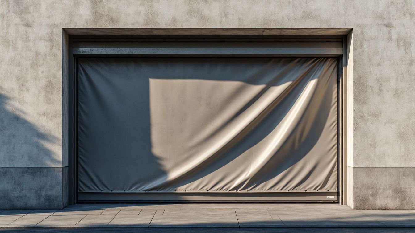 8. Брезентовый занавес (полог) от ветра и сквозняков на ворота гаража