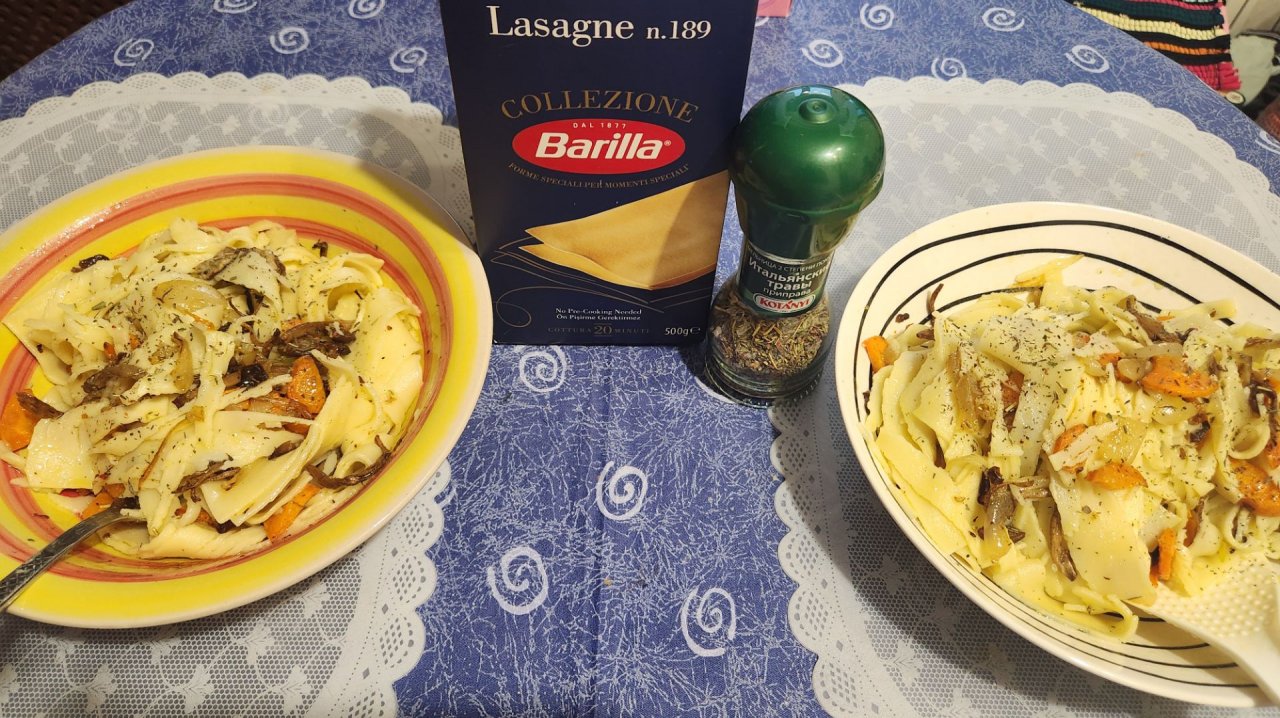 Грибной бешбармак по-Итальянски 🍄🍝 🇮🇹