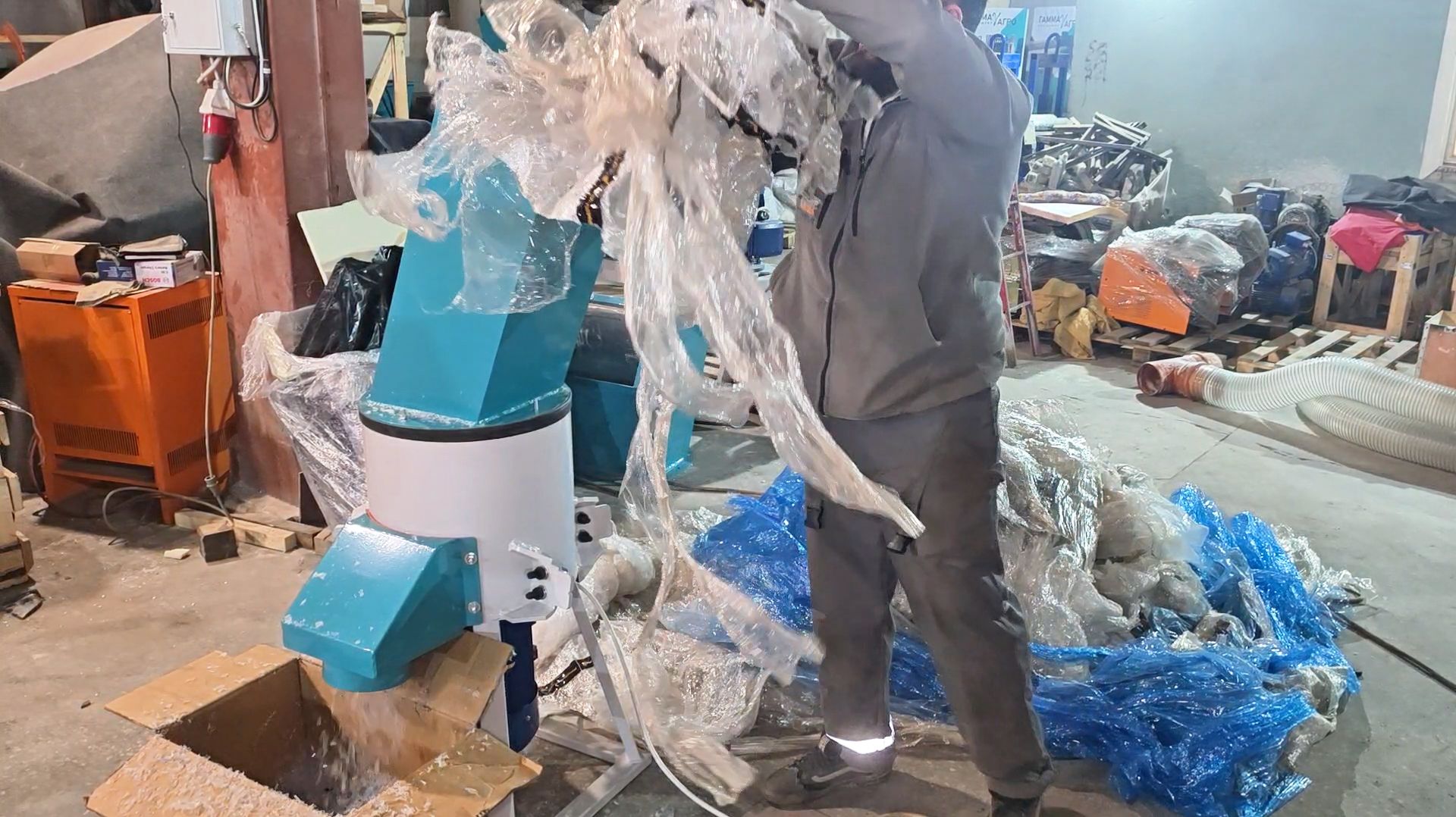 МИ‑500Р — мощная дробилка для переработки стрейч‑плёнки 📦