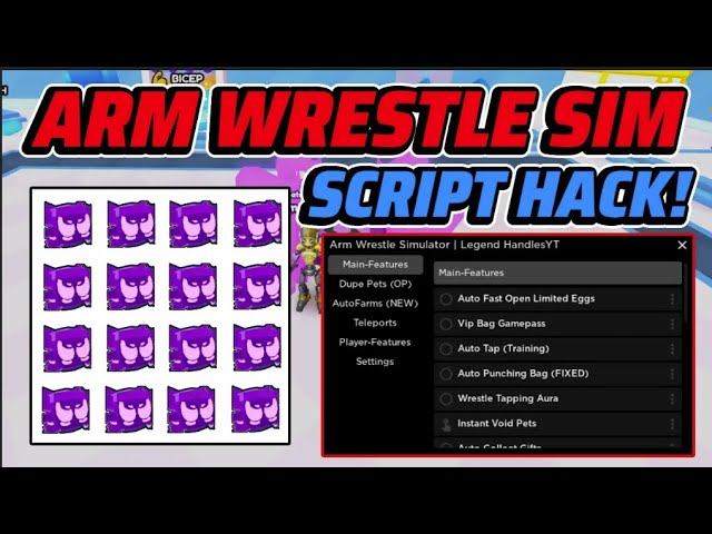 NEW Arm Wrestle Simulator Script Hack Auto Farm + GET ANY PET Inf ...