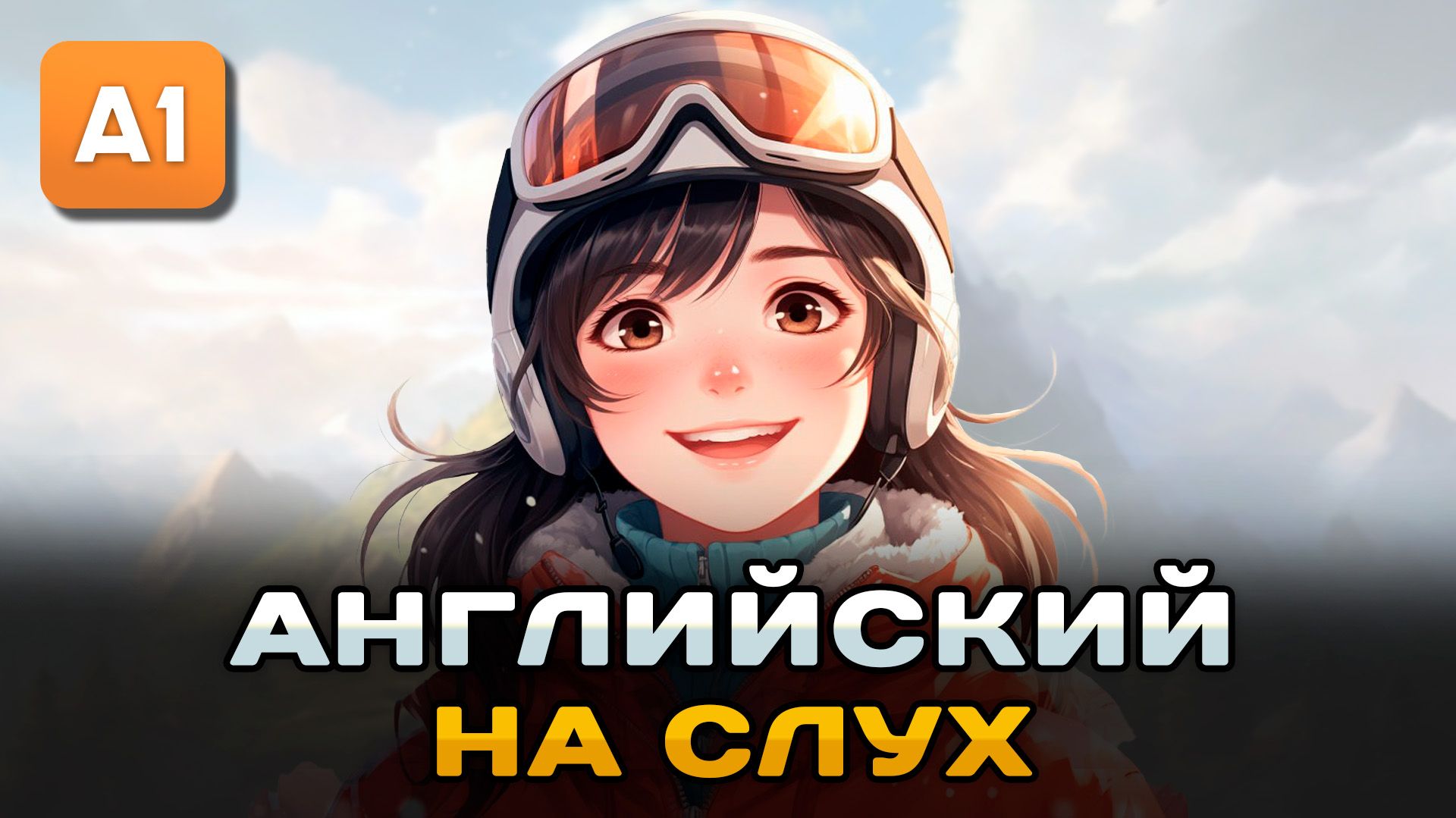 СЛУШАЕМ простой рассказ на Английском (A1-A2): Учусь кататься на лыжах | Английский на слух 🎧