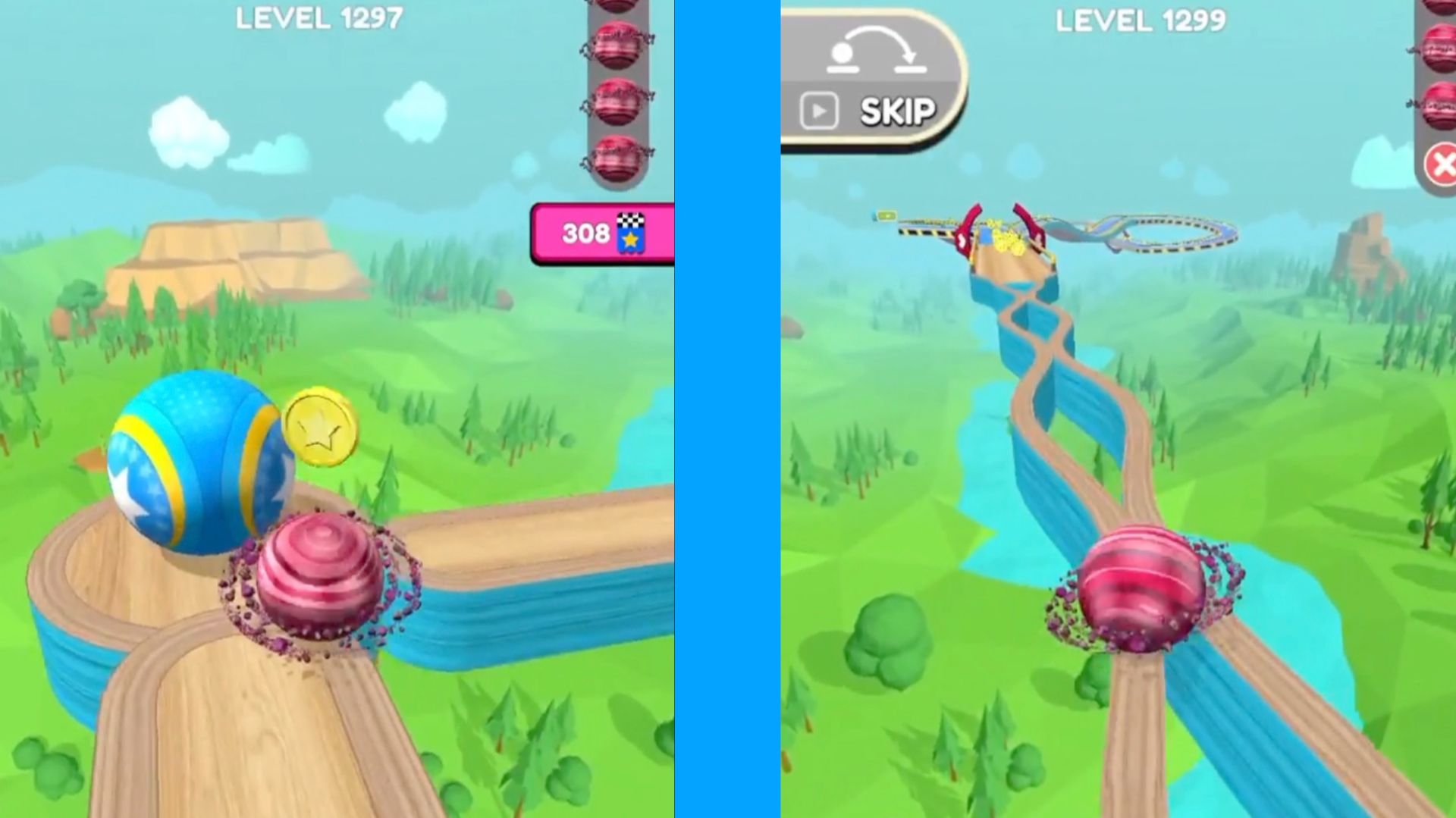 Going balls All Levels Gameplay IOS Android Going Balls level 1297 to 1300 Banana frenzy Speed Run